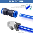 45PCS Air Line Fitting Kit, NPT Thread Push To Connect Fittings, Nylon ...