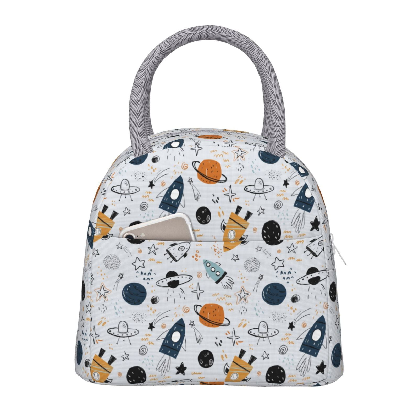 Easygdp Cartoon Planets Bolsa de Almuerzo Insulada Grande, Forro de ...
