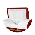 Titan Orion Series Steel Casket in Red & Gold with White Crepe Interior ...