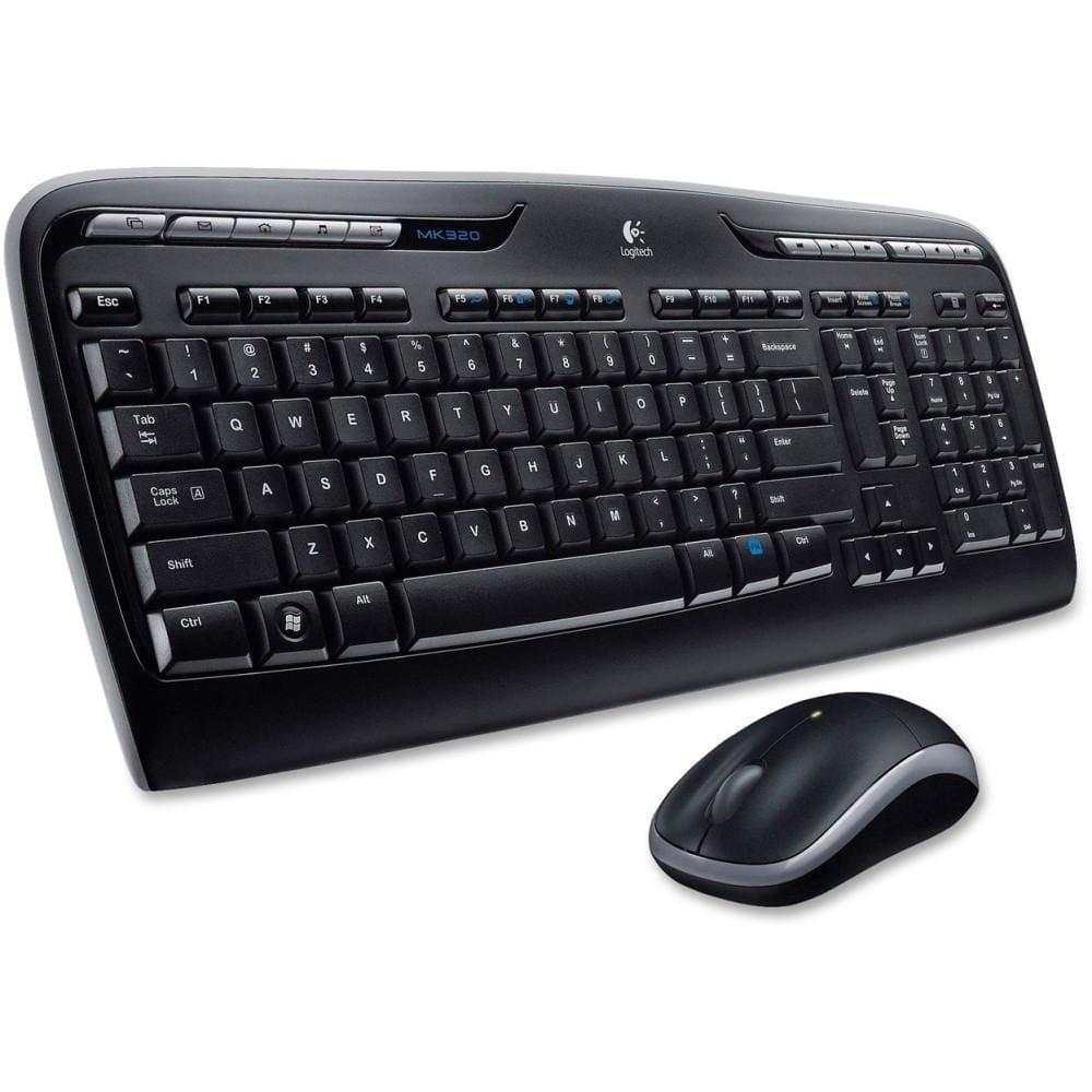 Logitech Mk320 Wireless Keyboard And Mouse - Black (English) Multicolour