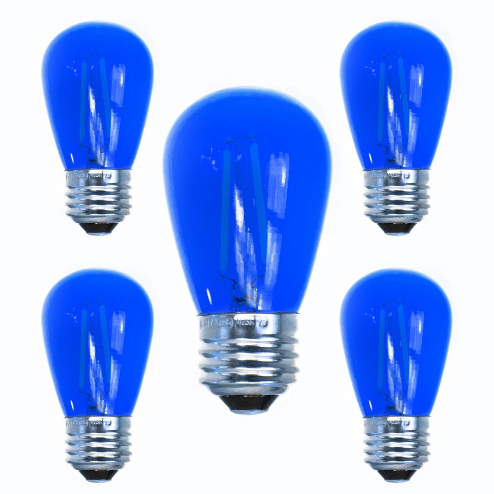 Dark Blue S14 LED Filament Bulbs - Box of 5 - Walmart.com