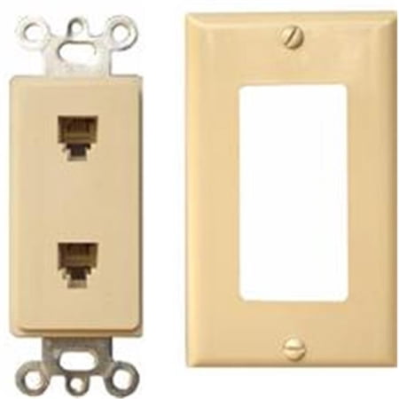 Decorator Duplex Phone Jack 2 Piece Ivory - Walmart.ca