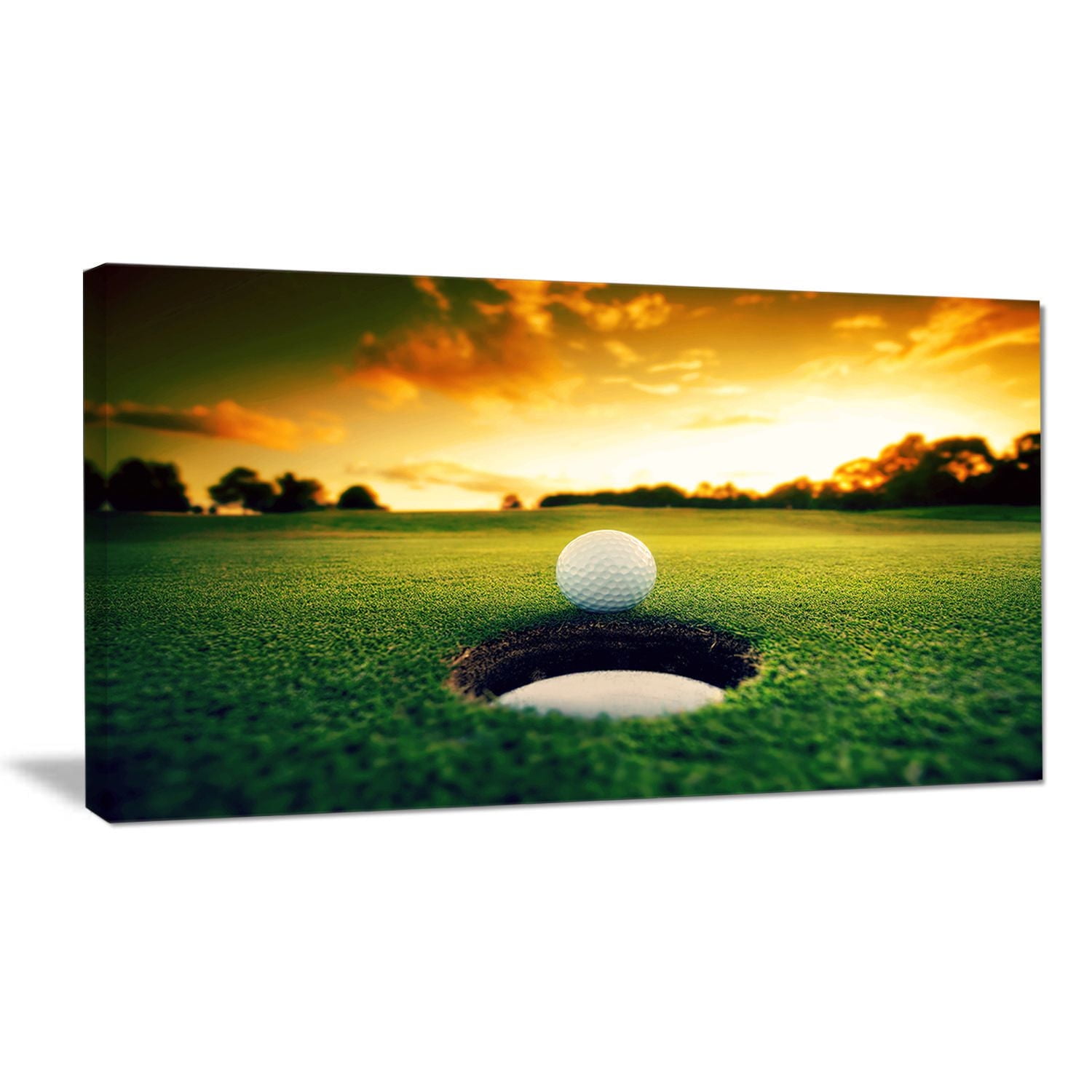 Click here for Designart Design Art Golf Ball Near Hole Landscape... prices