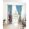 Coastal Christmas Blackout Curtains for Bedroom/Living Room, Thermal ...