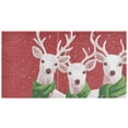 Christmas Cute Reindeer with Green Scarfs Round Ring Binder 3 Rings 1.5 ...