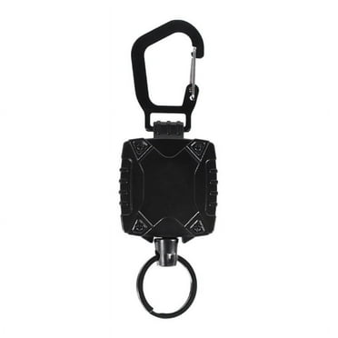 Retractable Key Reel, Heavy Duty Keychain with Carabiner, Steel Cable ...