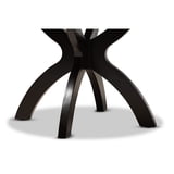 Tilde Contemporary 35-Inch Round Wood Dining Table, Dark Brown Finish ...