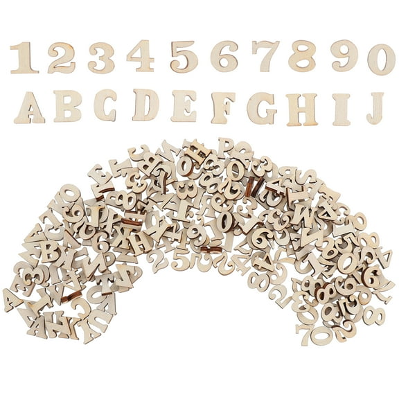 Naierhg 100Pcs Wooden Alphabet Tiles Letter Number Bolcks DIY Crafts ...