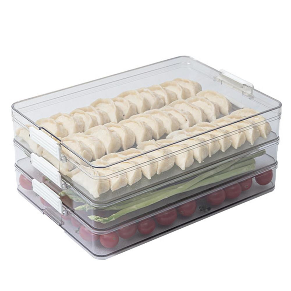 Fridge Storage Containers | Stackable Pantry Organizer Bins With Lids ...