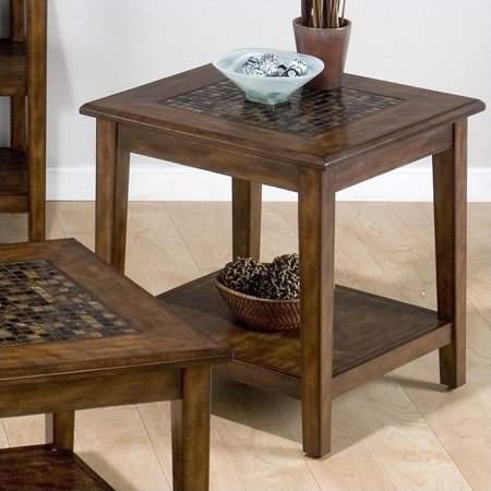 Jofran Baroque End Table with Mosaic Tile Inlay in Brown | Walmart Canada