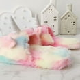 Unicorn Cozy Plush Sherpa Slippers for Girls & Women, Indoor/Outdoor ...