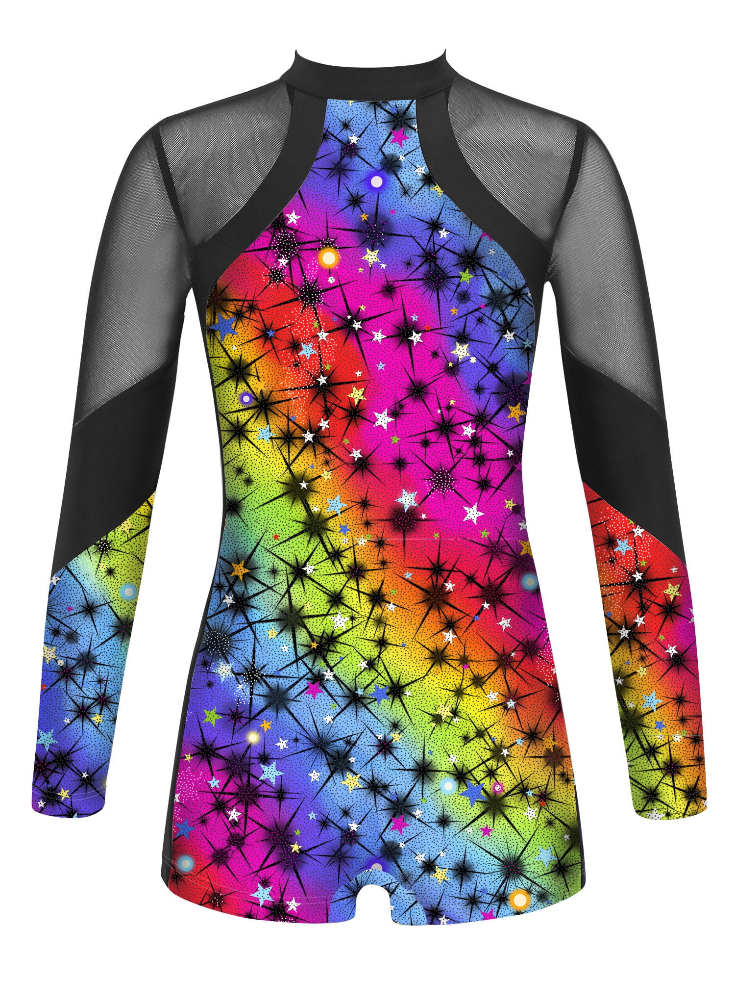 iEFiEL Big Girls Leopard Prints Ballet Dance Jumpsuit Mesh Patchwork ...