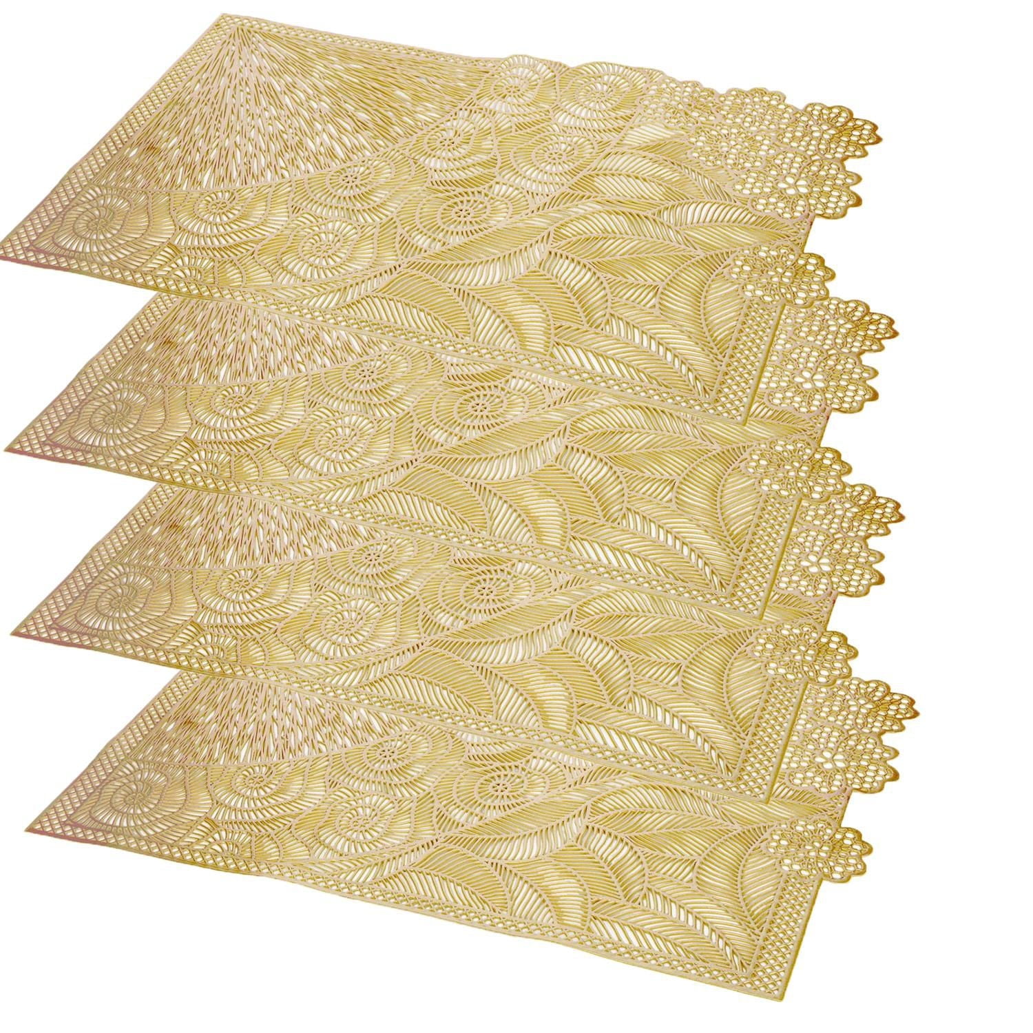 Click here for Brilliant Chantilly Rectangular Gold Vinyl Placema... prices