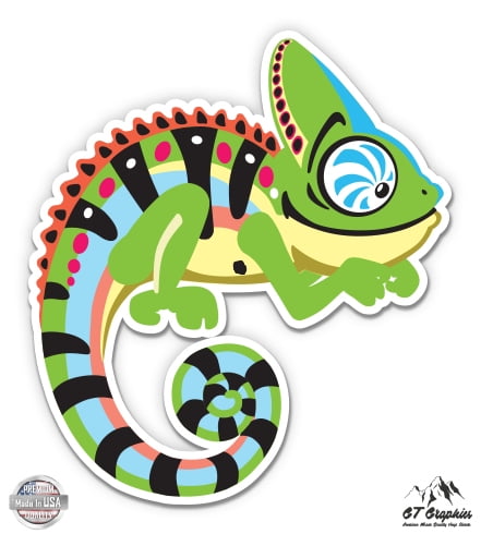 Chameleon - 5" Vinyl Sticker - For Car Laptop I-Pad - Waterproof Decal ...