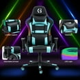 Gaming Chair with LED RGB Lights Ergonomic Office Computer Desk Chair ...