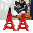 1 Pair Steel Jack Stands 2 Ton (4409 lbs) Capacity Car Jack Stand, Red ...