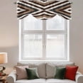 Aztec Bohemian Tie Up Valances Curtain, Modern Neutral Wooden Texture ...