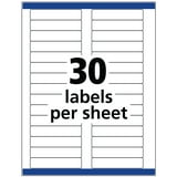 Avery File Folder Labels, 1/3 Cut, 2/3" x 3-7/16", Paper, White, Laser ...
