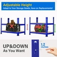 "TrumanPick 5-Tier Adjustable Metal Storage Shelf, 28""x12""x59"", Blue ...