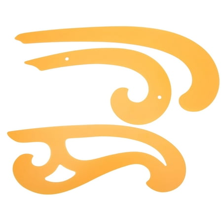 LAFGUR French Curve Set 3 Different Sizes Transparent French Curve ...