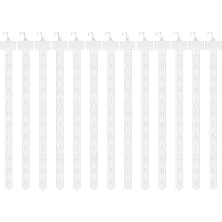 12 PCS Plastic Display Clip Strips, Merchandise Strips with S Hooks ...