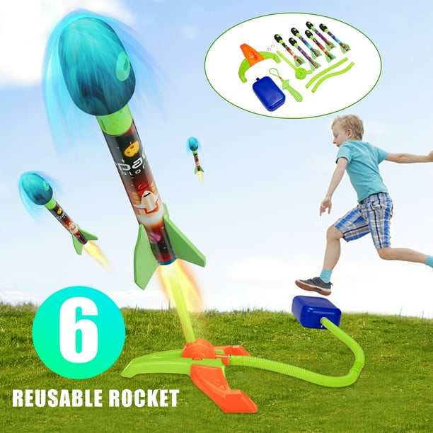 YouLoveIt Toy Rocket Launcher Air Power Rocket 4/6 Rockets & Sturdy ...
