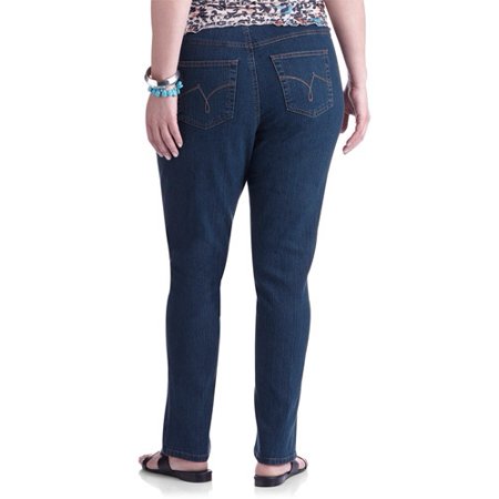 Women's Plus-Size Slimming Classic Fit Straight-Leg Jeans With Tummy ...