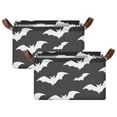 Bat Pattern Collapsible Storage Bin Open Home Shelf Basket Water ...