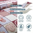 3-Piece Queen Patchwork Quilt Set, Microfiber, Lightweight, All Season ...
