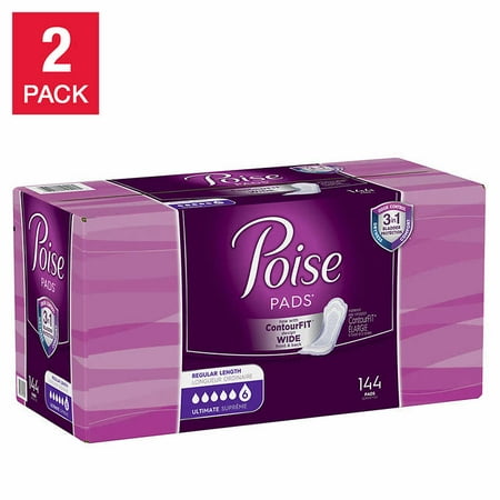 Poise Pads Ultimate Absorbency, Regular Length 2-pack | Walmart Canada