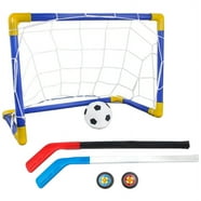 Warrior Pro Mini Metal Hockey Goal Combo Set - 30" Net, 2 Mini Player ...