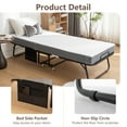 Portable Rollaway Folding Bed with Comfortable Mattress, 75x31 Inches ...