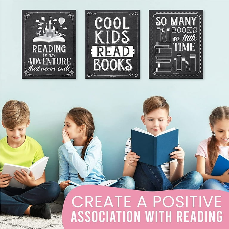 Kids Reading Books Black And White