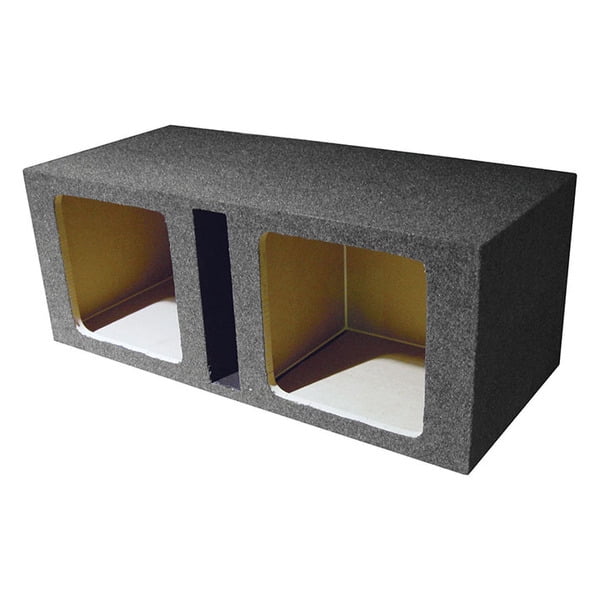 EMPTY WOOFER BOX DUAL 12" MDF VENTED BASS BOX SQUARE - Walmart.com