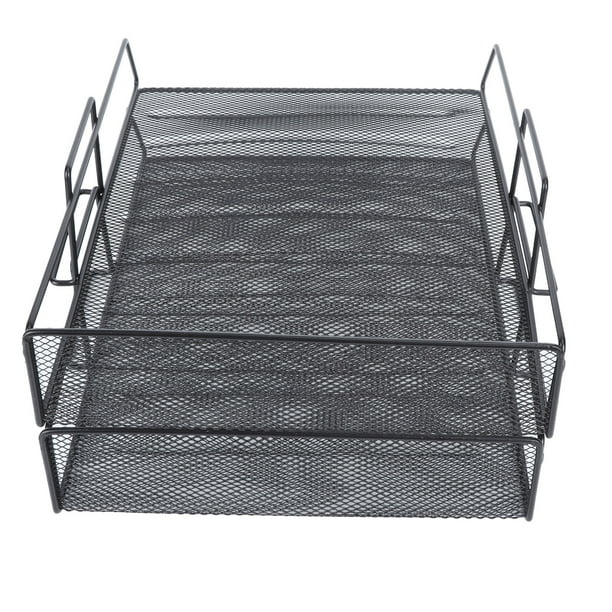 2 Tier File Trays, 2 Tier Desk Organizer Large Capacity Vertical 2 ...