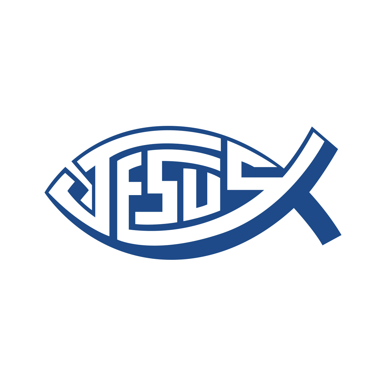 Jesus Fish Sticker Decal Die Cut - Self Adhesive Vinyl - Weatherproof ...