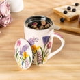 2026 New 18oz Ceramic Tea Mug with Infuser & Lid, Large Loose Leaf Tea ...