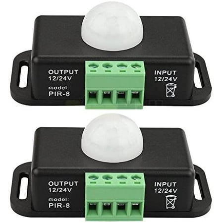 Bmatwk 2 X 12V/24V 8A Body Infrared PIR Motion Sensor Switch LED Light ...