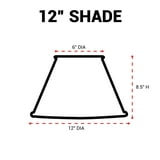 Park Designs Metal Dot Dash Shade - 12" - Black - Walmart.com