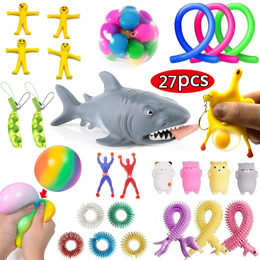 Fidget Toys Squeeze Toys Antistress Bubble Push Pull Sensory Fidget ...