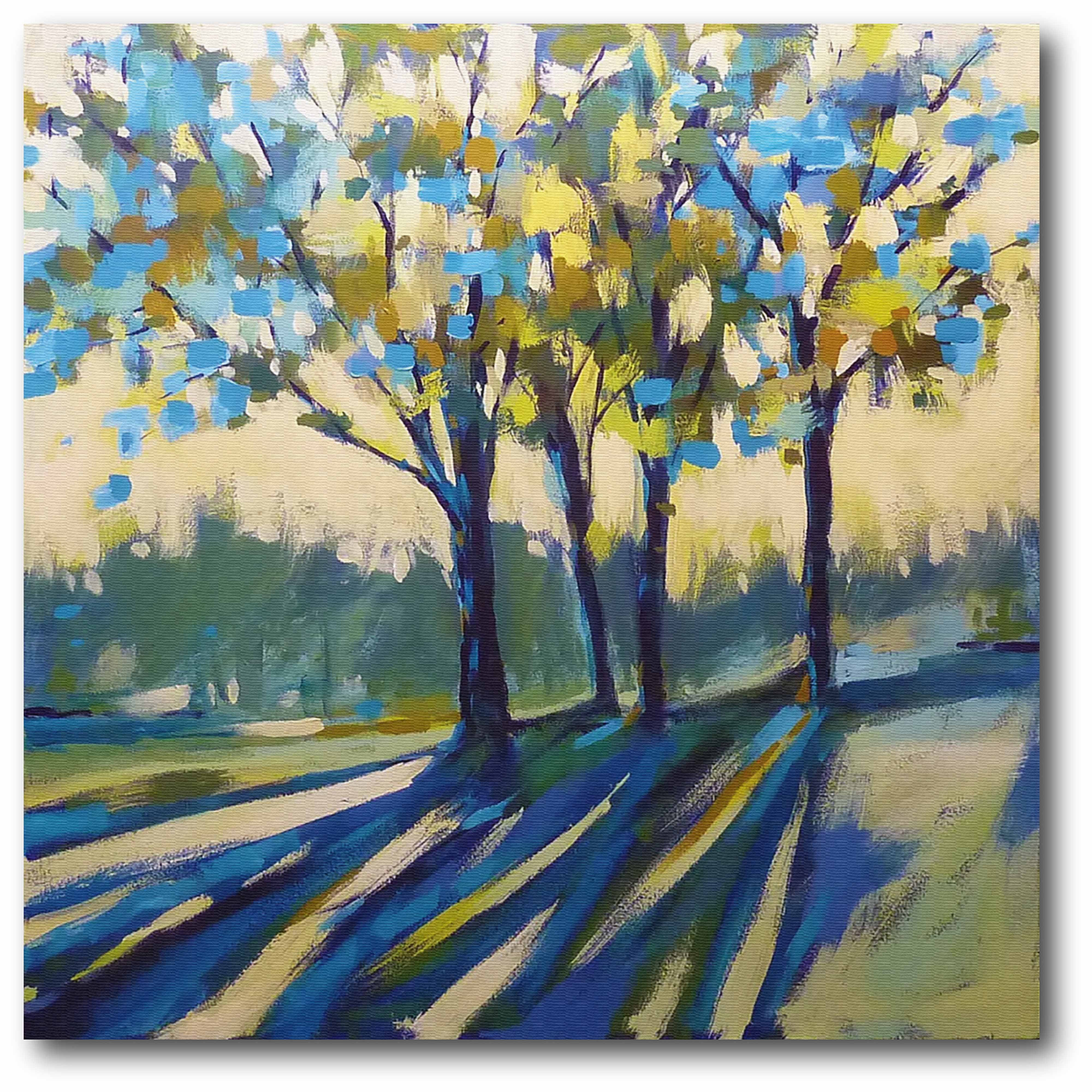 Courtside Market Blue Trees Gallery-Wrapped Canvas Wall Art, 16x16 ...