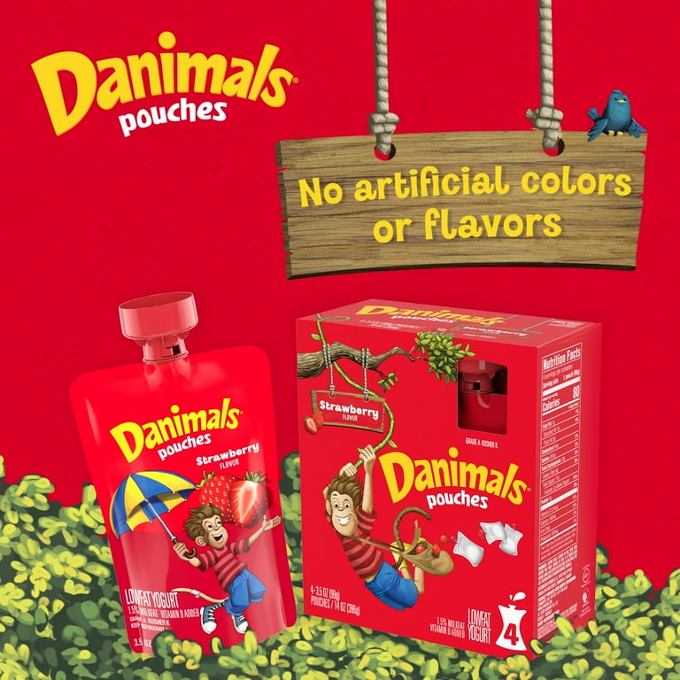 Danimals Squeezables Lowfat Yogurt, Mixed Berry Flavor,, 53% OFF