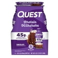 Quest Nutrition, High Protein Milkshake, 45g, Chocolate Flavored, 4 Ct ...
