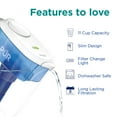 PUR PLUS 11 Cup Water Pitcher with Lead Reducing Filter, W 9.6" x H 10. ...
