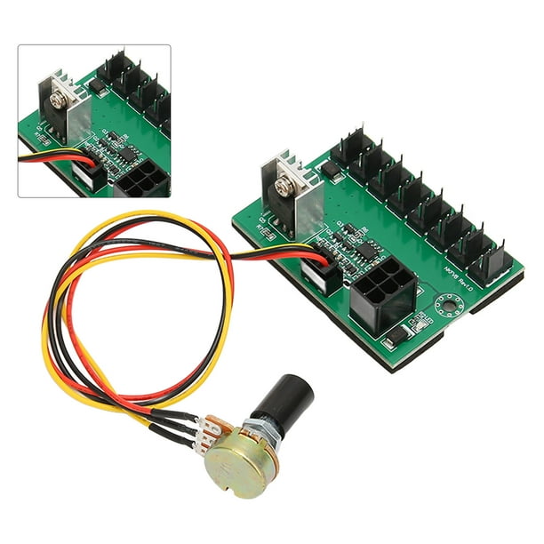 Cooling Fan Hub, 2 Pin 3 Pin 4 Pin 8 Way Splitter 12V Speed Controller ...