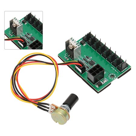 Cooling Fan Hub, 2 Pin 3 Pin 4 Pin 8 Way Splitter 12V Speed Controller ...