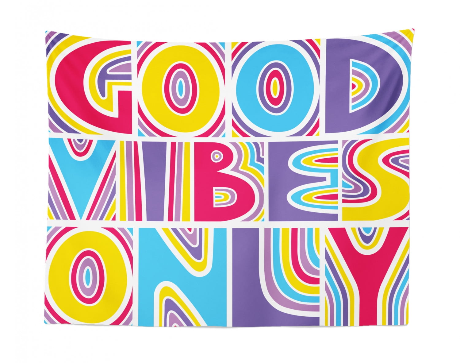 Saying Tapestry, Simple Modern Typography on Pinkish Brushstroke ...