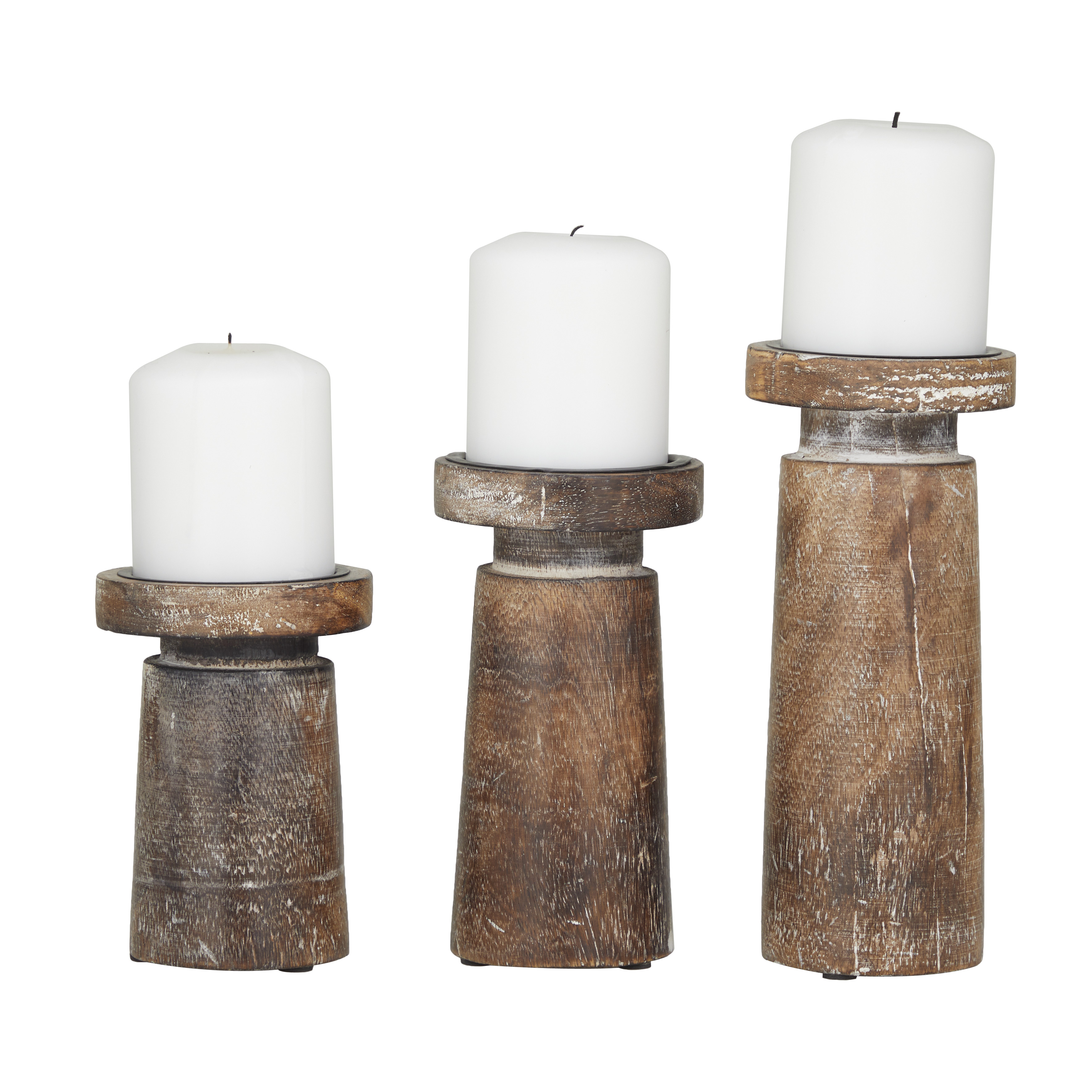 Home & Living Candles & Holders 3 Candlesticks Holder 3 Arms Wooden ...