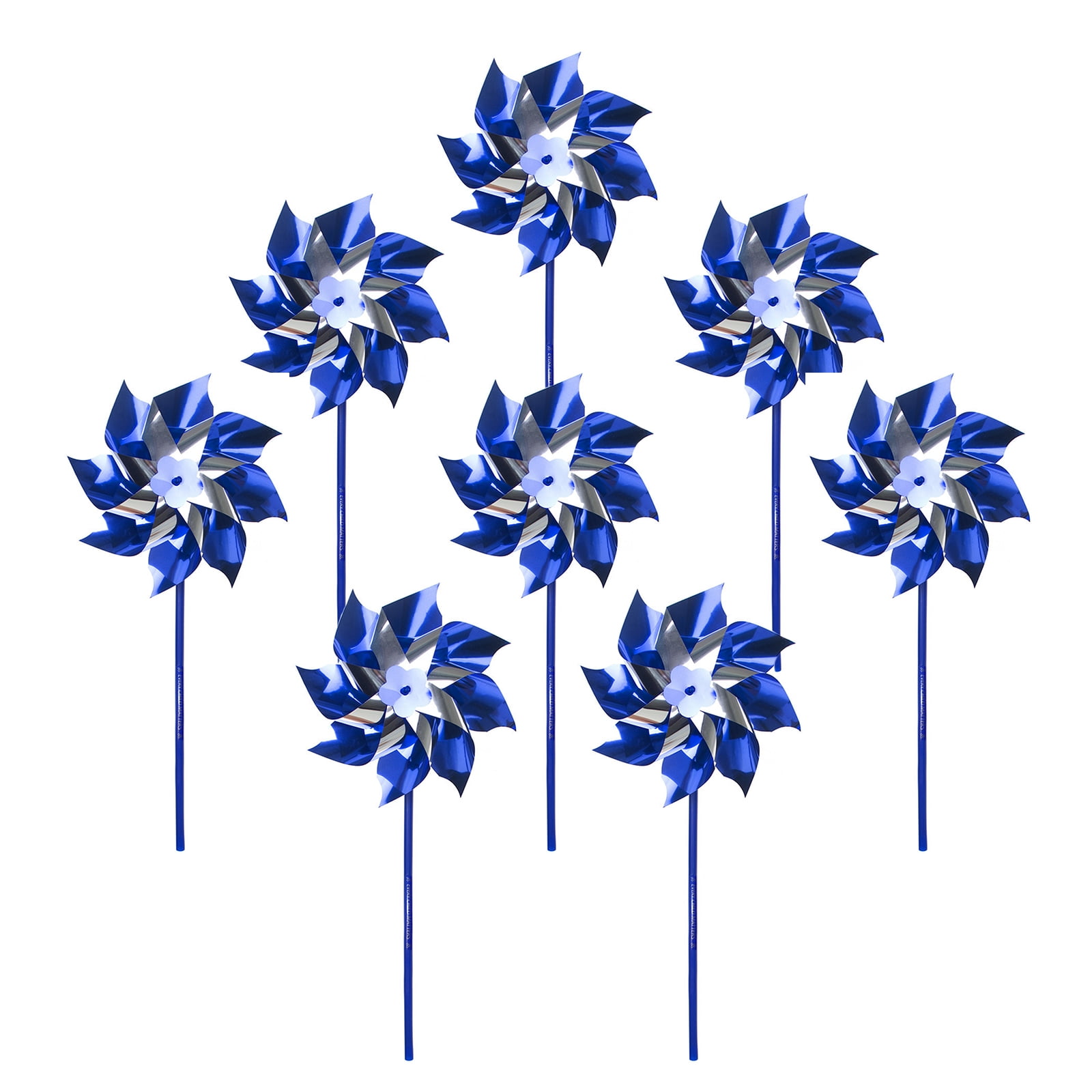 Muka 25 Pack 7 Inch Blue Mylar Pinwheel, No Excuse For Child Abuse ...