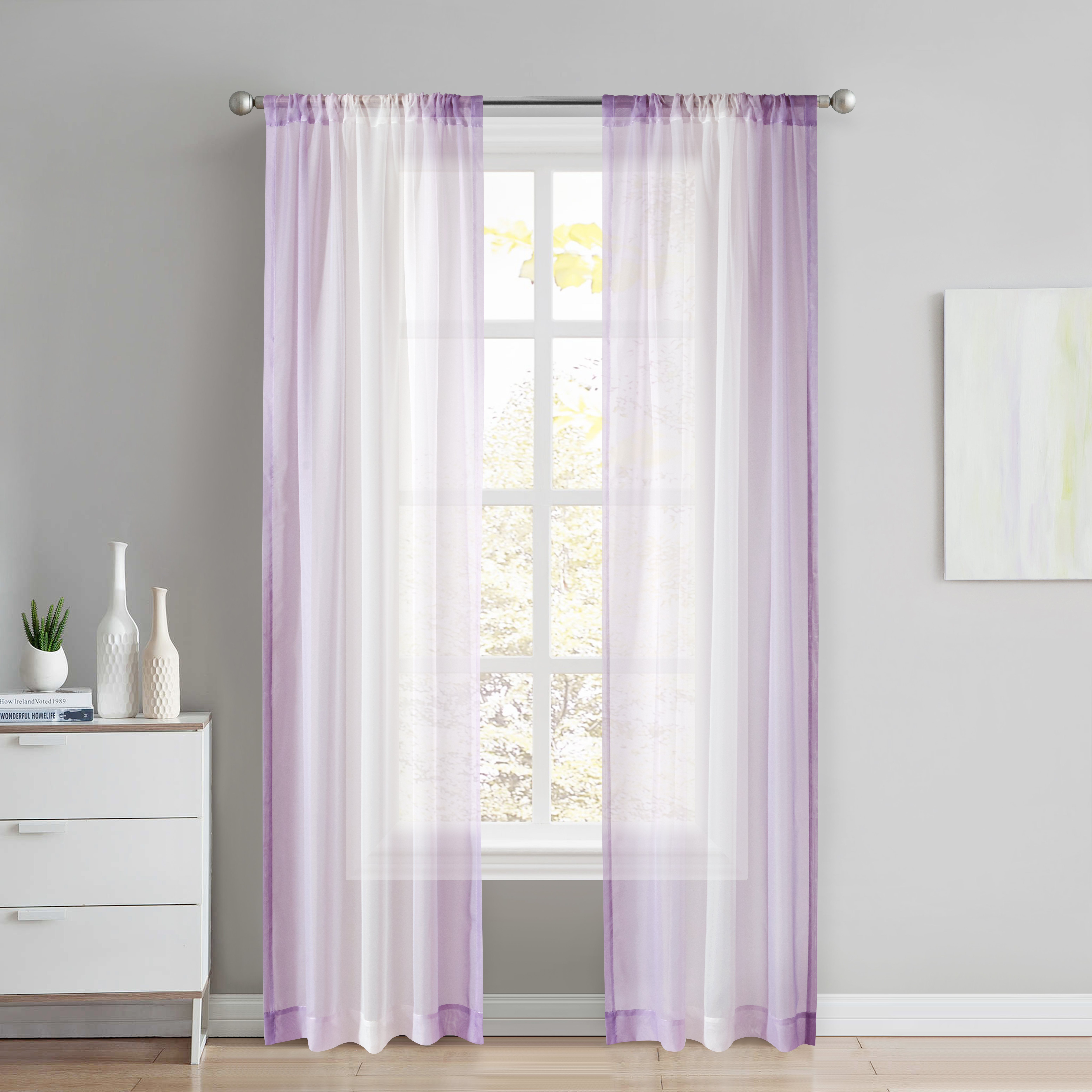 Heritage Club Ombre Sheer Single Window Panel - Walmart.com